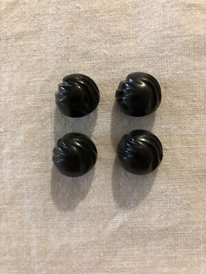 Set of 4 Black Dome Shape Round Buttons 5/8" wide - Plastic - Shank | eBay