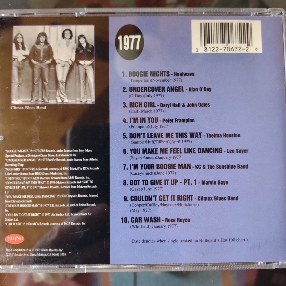 Billboard Top Hits: 1977 - Audio CD By Billboard Top Hits - VERY GOOD ...