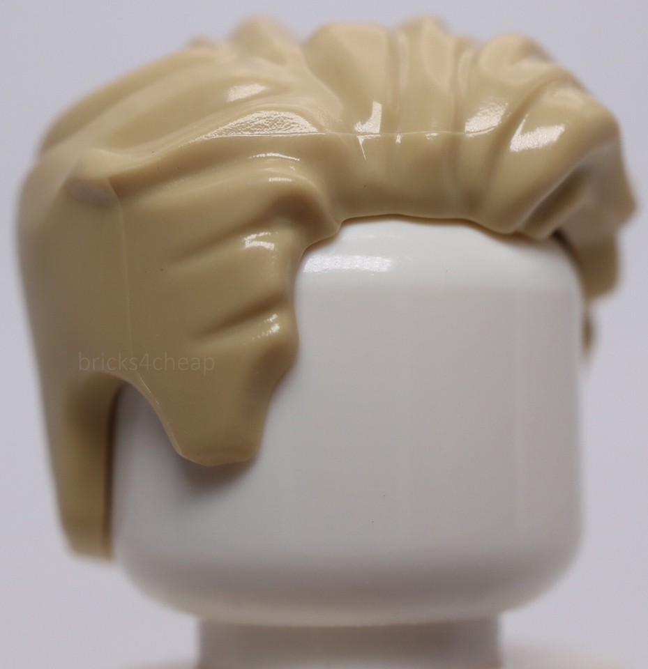 Lego 2x Tan Minifig Hair Swept Left Tousled with Slight Widow's Peak ...