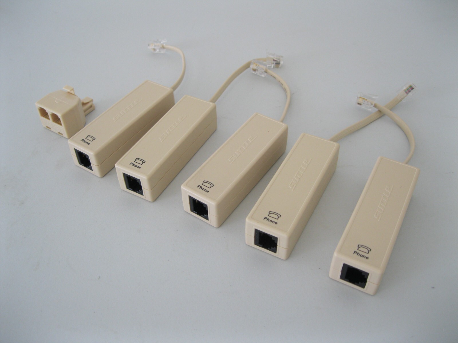 Lot of 5 Suttle 2 Line DSL High Speed Internet In line Filters, plus 1 ...
