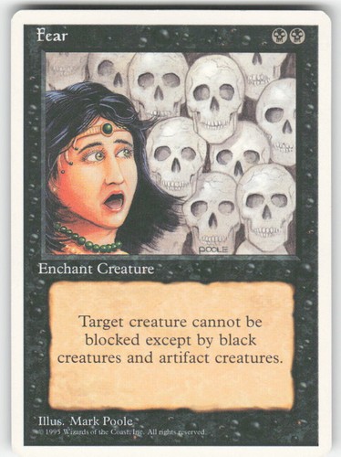 Magic The Gathering MTG Unlimited Edition Fear | eBay