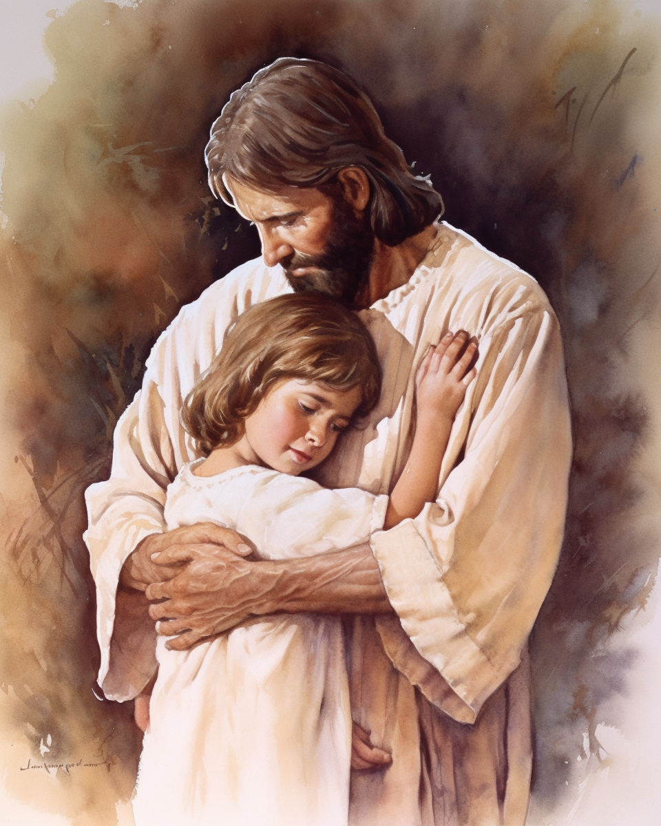 Jesus Christ Hugging Children Picture Christ Child