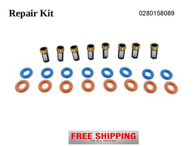 Reman OEM Ford Lincoln Mercury Bosch 8x Fuel Injectors 0280158089 4.6l ...