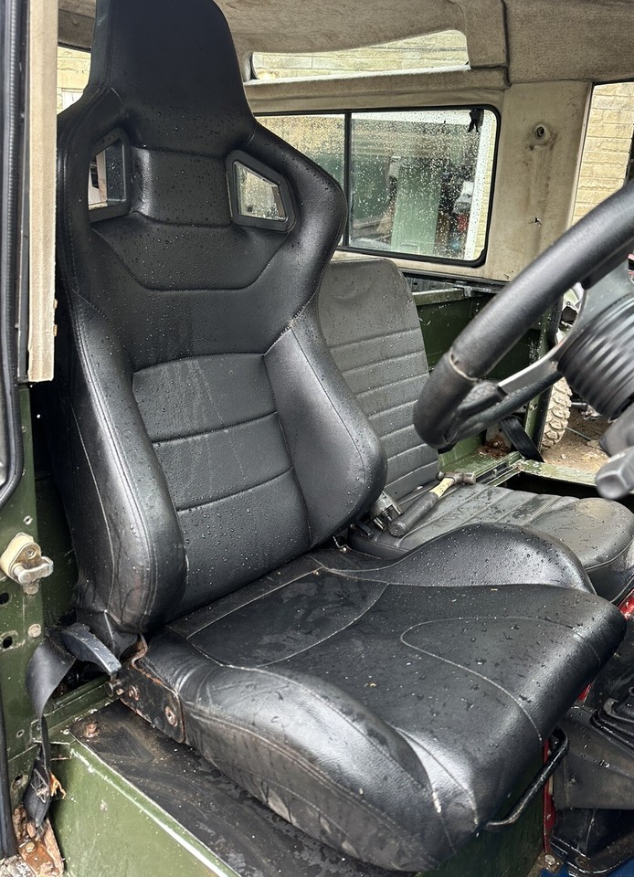 DEFENDER 90 110 Seats Black Soft Grain Faux Leather, Subframes PAIR | eBay UK