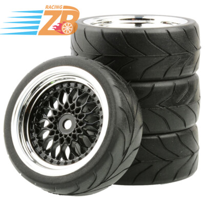 1/10 RC WHEELS TIRES SET for Tamiya tt01 tt02 Hpi Rs4 Traxxas 4tec ...