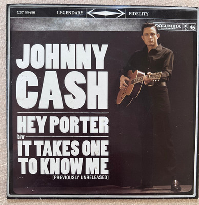 Johnny Cash Hey Porter w/It Takes One To Know Me 7" Record Promo! VG+ ...