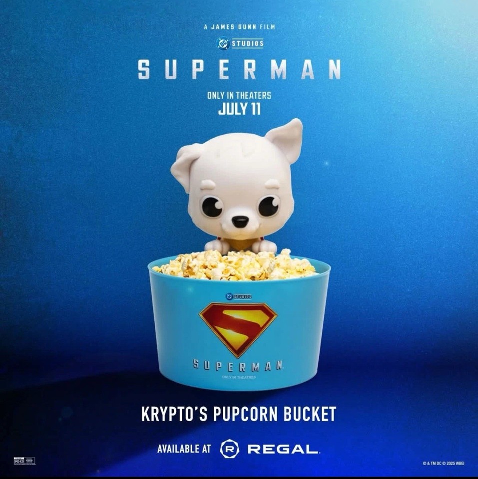 Superman Krypto Popcorn Bucket Regal Exclusive !!! Presale!!! | eBay