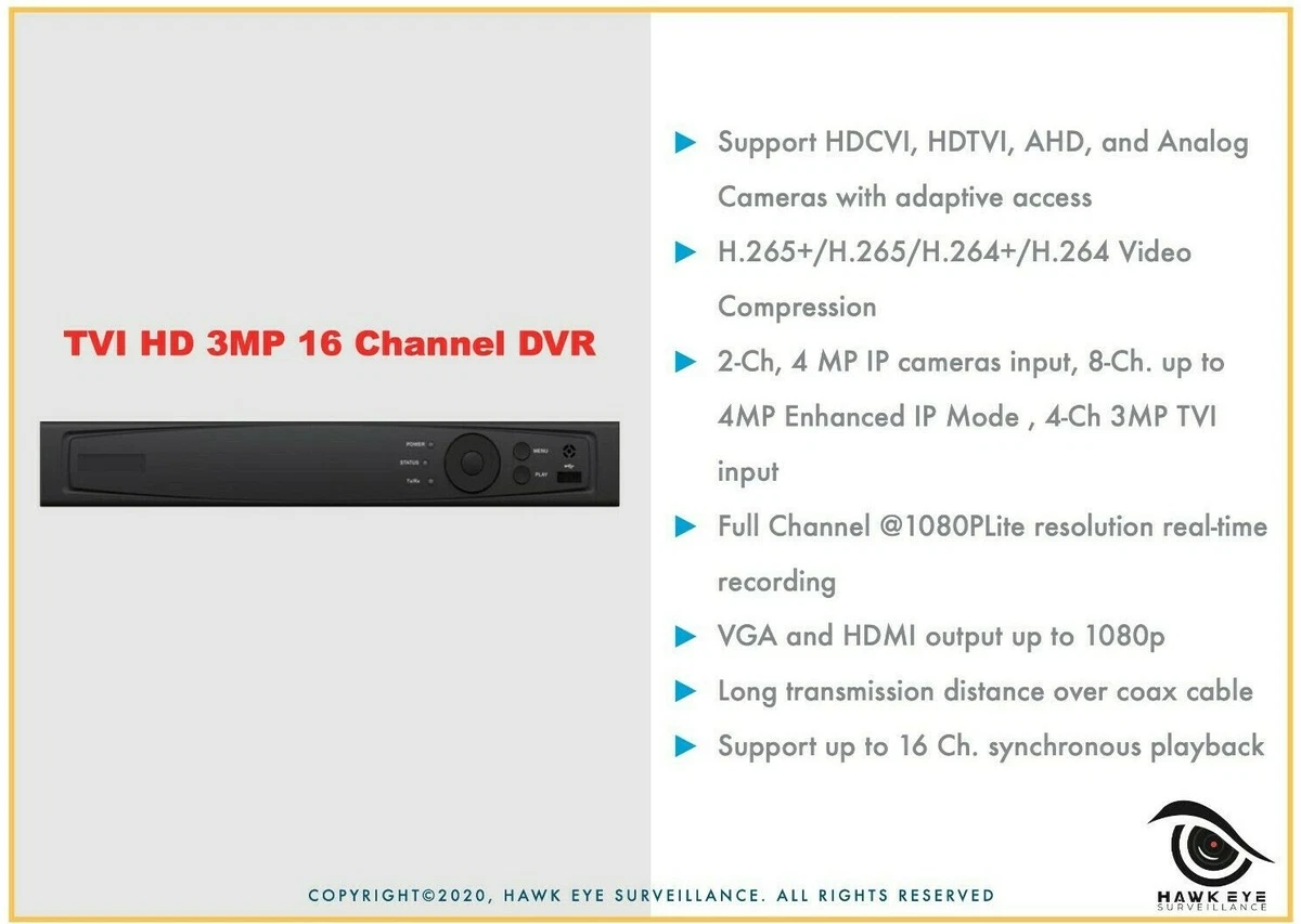 Hikvision HAR324-8 AR324-8 TVI HD 2MP Channel DVR/DVS, 58% OFF