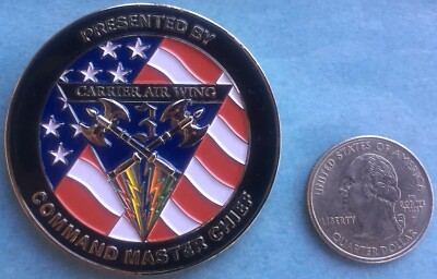 US NAVY CHALLENGE COIN CARRIER AIR WING THREE (CVW-3) COMMAND MASTER ...