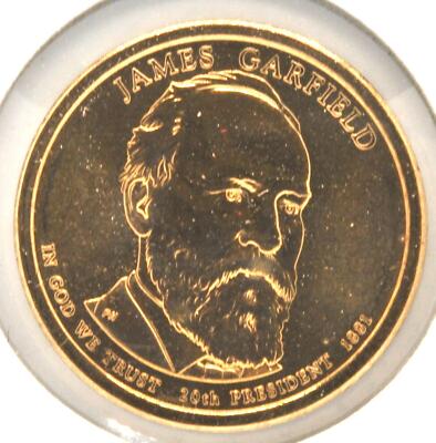Single James Garfield Face $1 Dollar Gold Piece 20th President ...