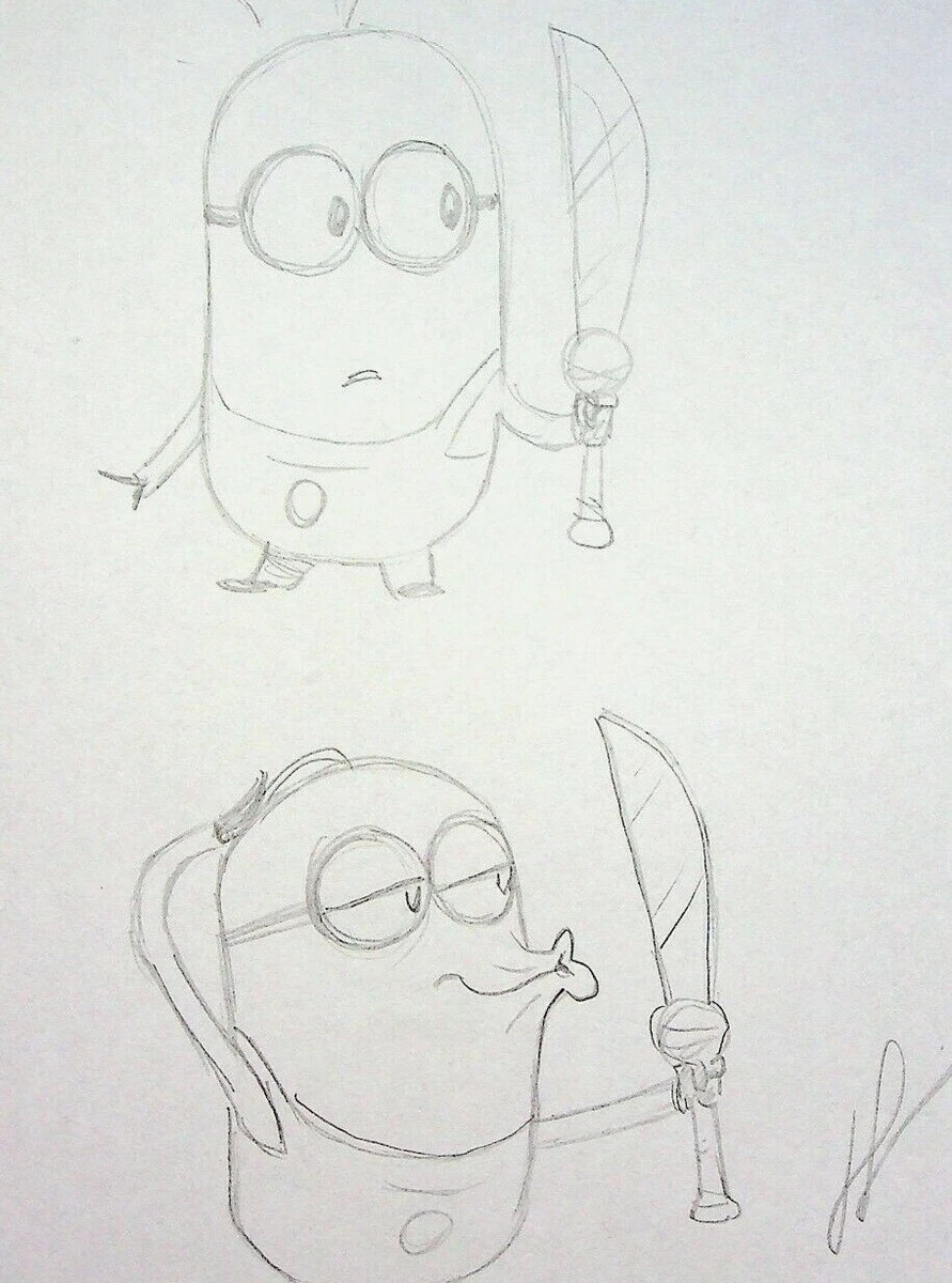 Easy Minion Pencil Drawings
