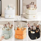 DASITON Stackable Makeup Organizer,Makeup Brush Holder With White | eBay