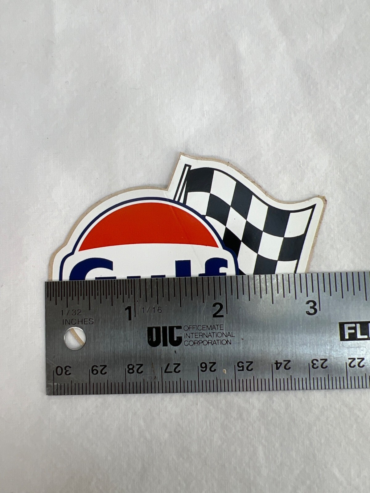 VTG 1966 Gulf Racing Stickers With Checkered Flag Set Of 4 New Old ...