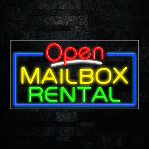 Mailbox Rental LED Neon Sign 33"L x 18"H #35534 | eBay