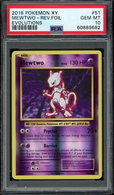 2016 Pokemon XY Evolutions Mewtwo Reverse Foil Holo Rare #51 eBay 1/1 ...