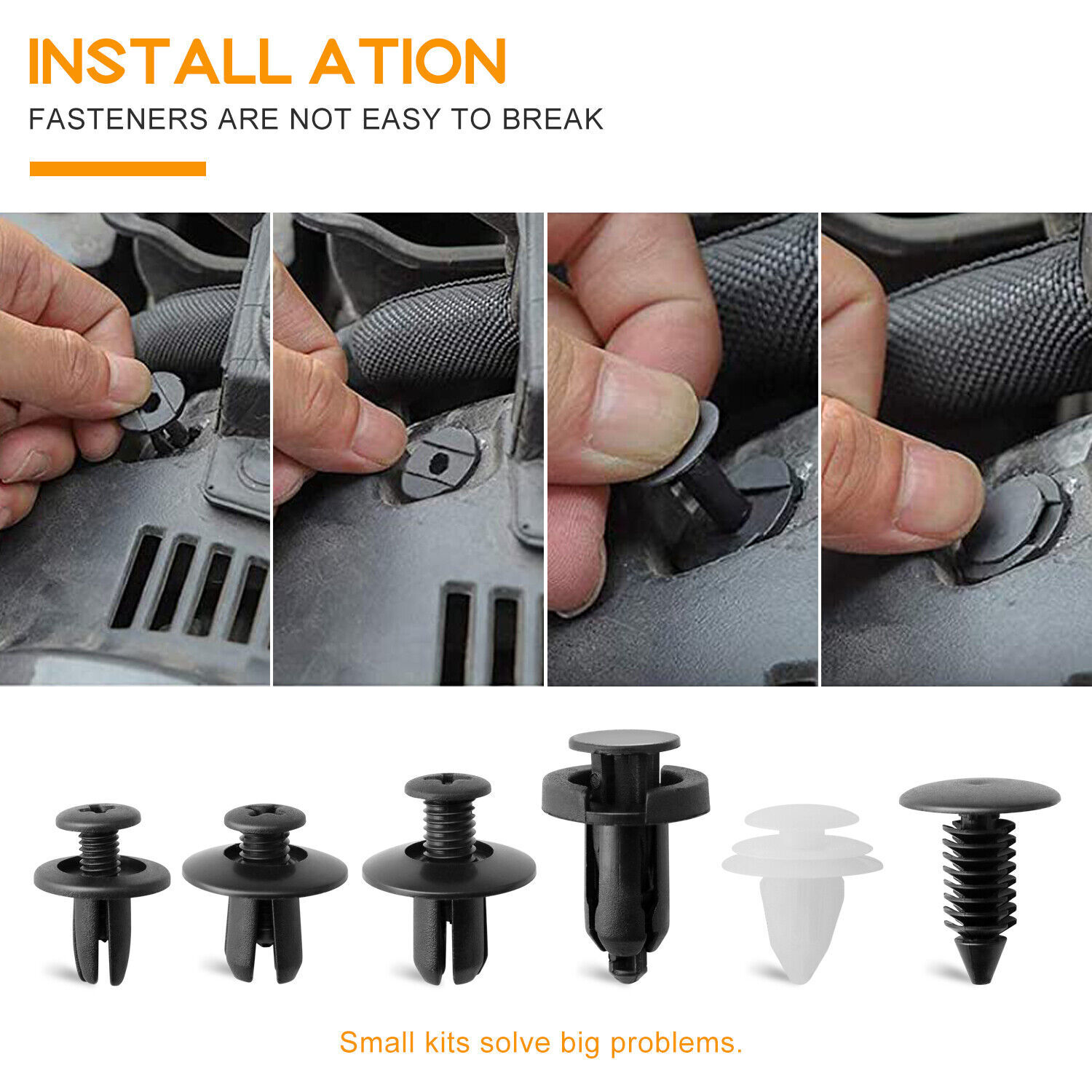 100x Plastic Car Push Pin Rivet Trim Clips Panel Fastners Interior ...