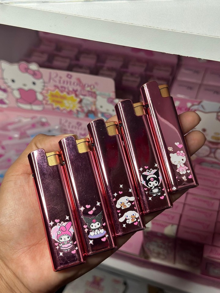 Hello kitty pink flame lighter Sanrio Lighter Kuromi Pink Flame ...