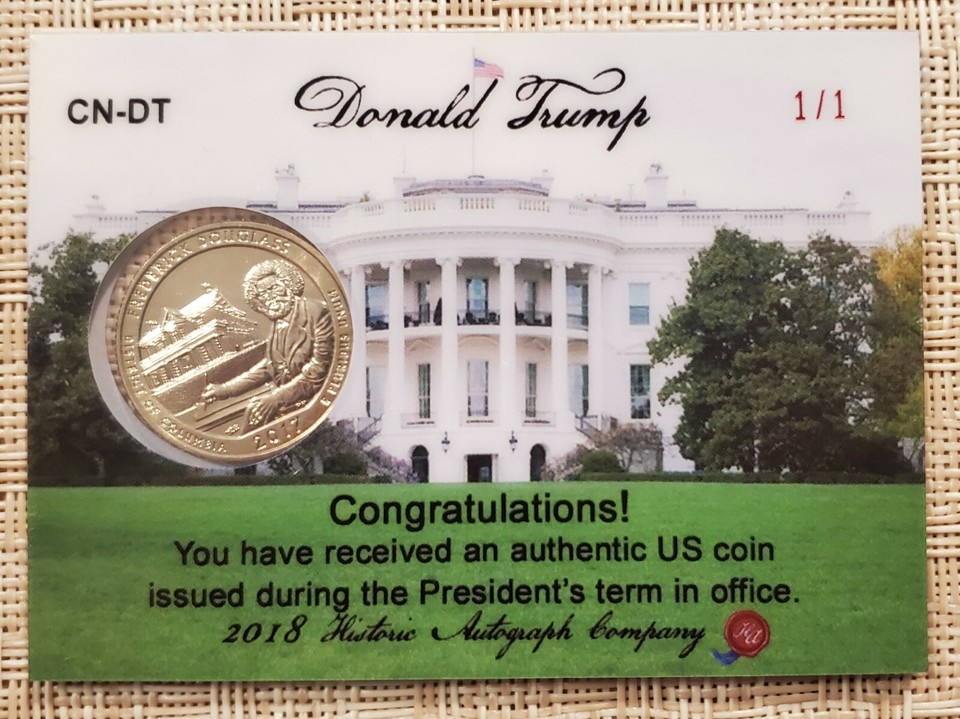 2018 HA Historic autographs DONALD TRUMP QUARTER 1/1 POTUS | eBay