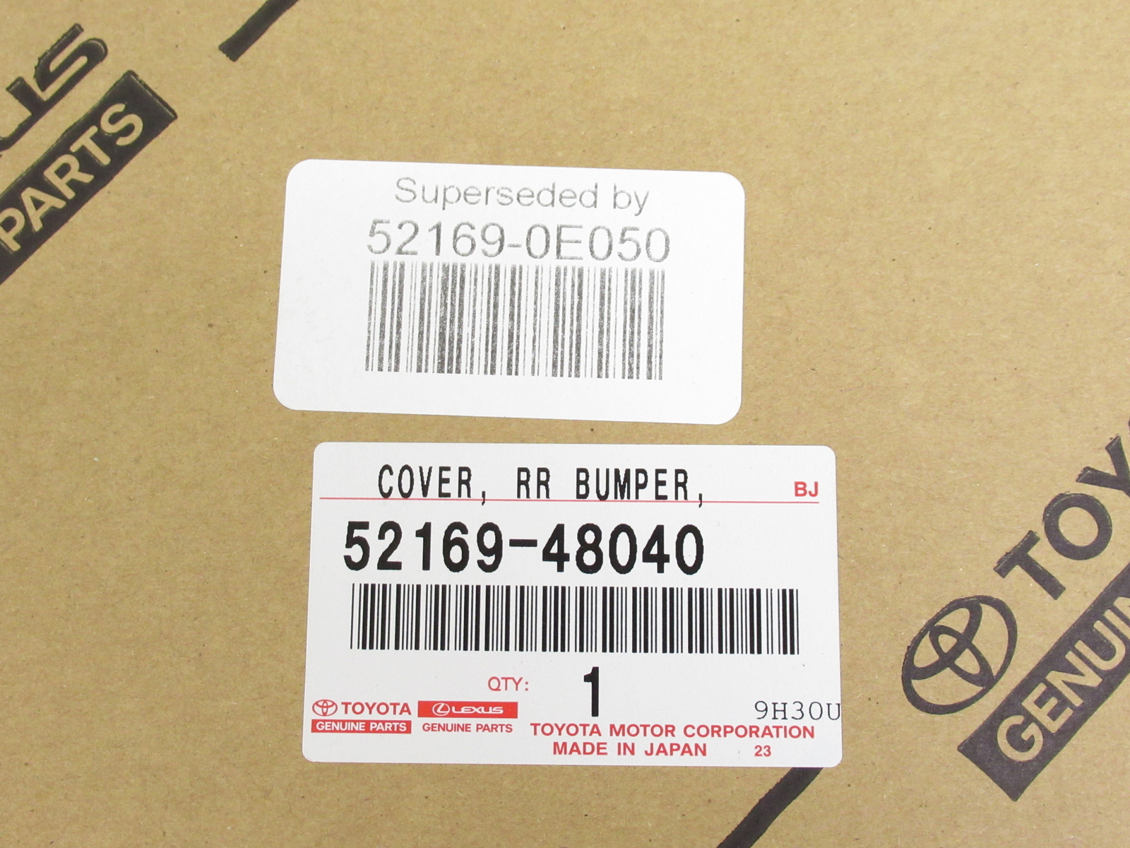 Genuine OEM Toyota 52169-0E050 Lower Rear Bumper Valance 2011-2013 ...