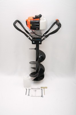 Hand-Held Post Hole Digger / Earth Auger w/ 10" Dia. Bit, 43cc 1.75hp ...