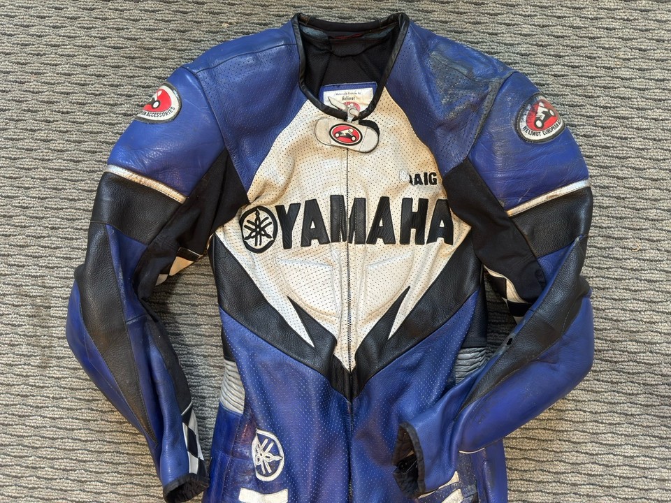 Helimot Leathers US Yamaha Motorcycle Road Racing Leathers Track Suit ...