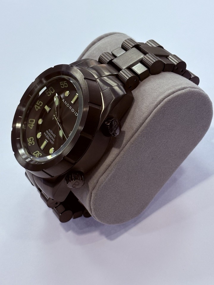 Android AD563 Seagull TY2806 Black Steel Automatic Men's 50mm Diver ...