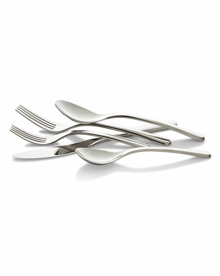 Nambe Aura 45 Piece Stainless Steel Flatware Cutlery Set - Service For ...