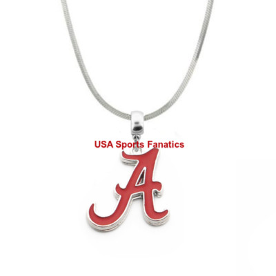 Alabama Crimson Tide Team Logo Pendant Necklace On A 925 Snake Chain | eBay