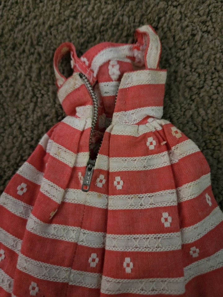 Vtg Barbie 1960 Pink /red Trim Dress. | eBay