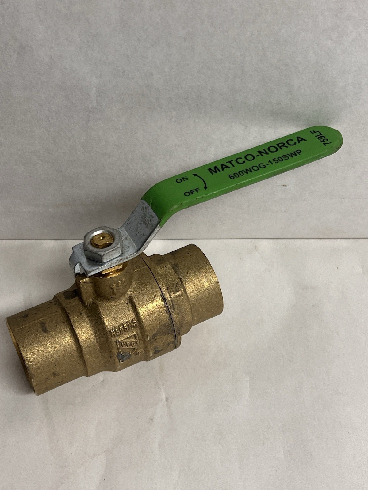 Matco-Norca 1" Full Port Lead Free Brass Ball Valve 759LF 600 WOG - 150 ...