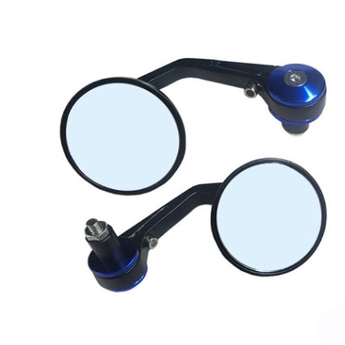Universal 7/8" 22mm Round Bar End Rear Mirrors Rearview Side Mirrors ...