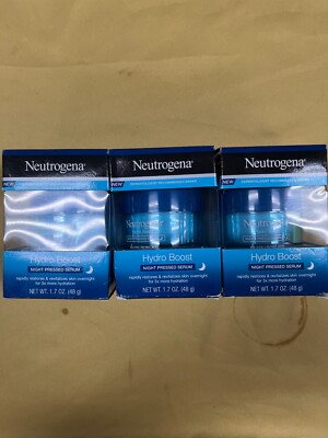 3 New Neutrogena Hydro Boost Night Pressed Serum - 1.7oz Each Box ...