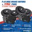 F + R Slotted Dimpled Brake Rotors TRW Pads for Great Wall X240 X200 CC ...