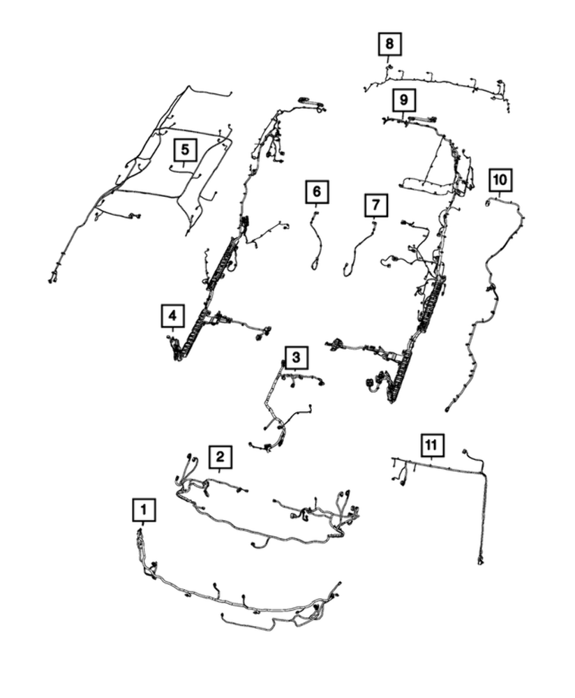 New Genuine Mopar Wiring Front Fascia 2021-2023 OE 68475840AB | eBay