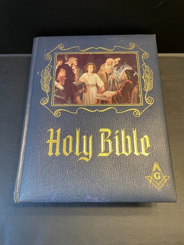 Vtg Free Masonic Red Letter Heirloom Master Reference Holy Bible ~ 1962 ...