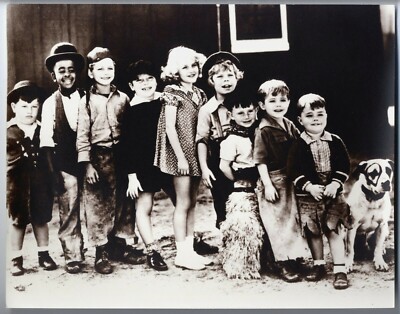 "OUR GANG" LITTLE RASCALS GROUP w/DOG PETEY~LARGE 11x14" SEPIA TONE ...