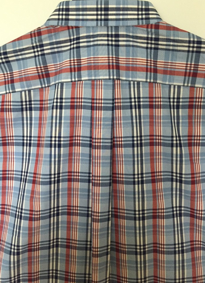Roundtree Yorke Travel 3XB Button Front Big & Tall Short Sleeve Blue ...