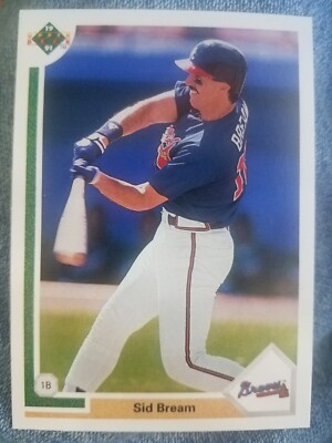 SID BREAM ATLANTA BRAVES 1991 UPPER DECK CARD 710 | eBay
