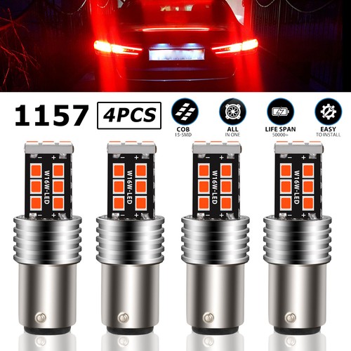 4PCS 1157 LED Strobe Flashing Safety Brake Tail Parking Light Bulb ...