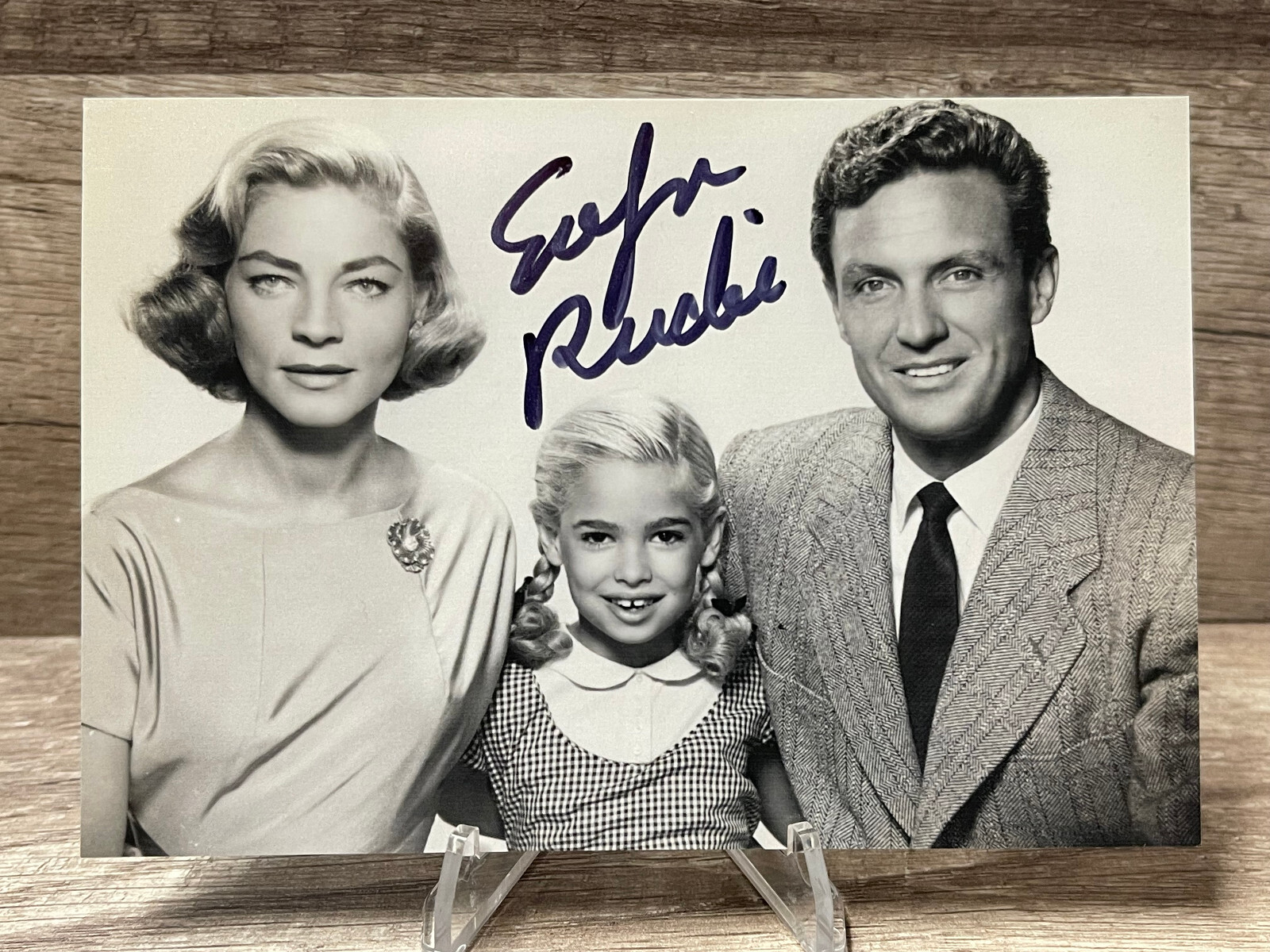 Evelyn Rudie The Gift of Love w/ Lauren Bacall Hand Signed 4x6 Photo ...