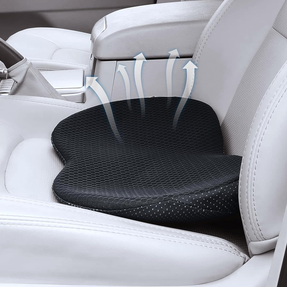 Car Memory Foam Heightening Seat Cushion for Short Drivers Pain Relief ...