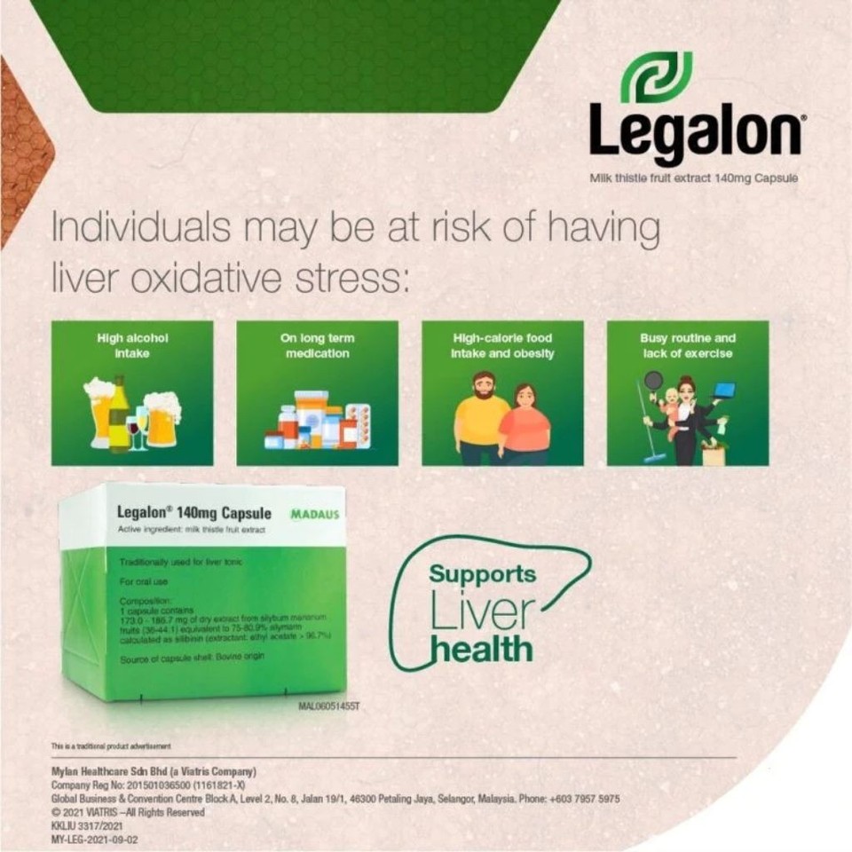 1X LEGALON 140mg 100 Capsules – Liver Health & Detox Support by Madaus ...