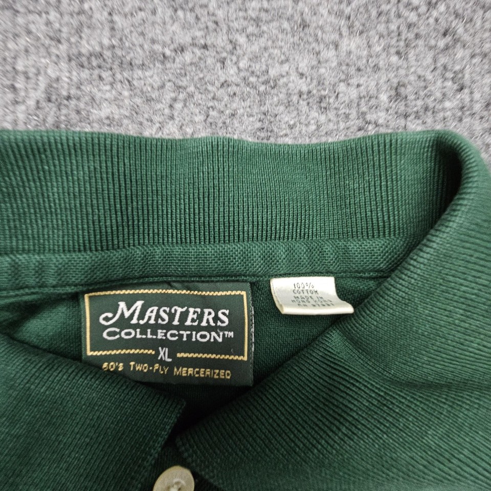 Masters Tournament Shirt Mens XL Green Golf Polo Masters Collection ...