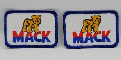 (2) TWO - Vintage Mack Trucks Bulldog Mascot Company Logo Cloth Patch ...