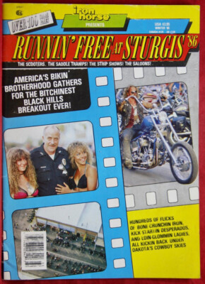 Iron Horse Magazine Runnie Free at Sturgis Winter 1986 Very Good ...