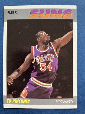 1987-88 FLEER BASKETBALL #88 ED PINCKNEY ROOKIE CARD Phoenix Suns NEAR ...