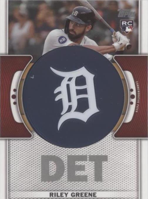 2023 Topps Series 1 - Team Logo Commemorative Patches Riley Greene #TLP ...