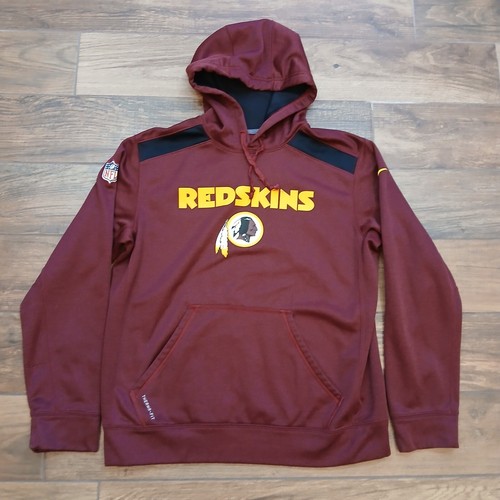 Washington Redskins Hoodie Mens Medium Red Nike Therma-FIT Pullover ...