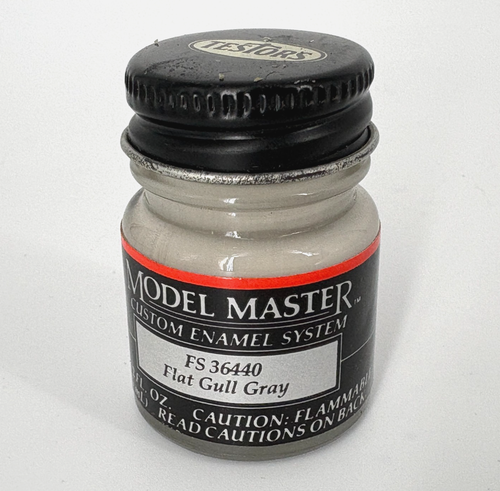 Testors Model Master Enamel Paint 1/2 fl oz FLAT GULL GRAY 1730 FS ...