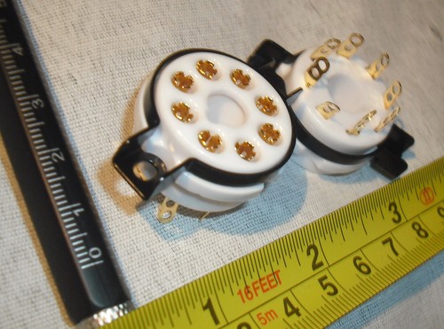 Tag Ceramic high end octal 8 pin valve base tube socket power EL34 KT88 ...